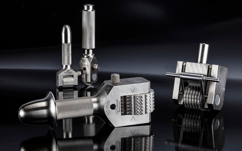 Steel types, type holders and type assortments • Pickardt Marking Tools